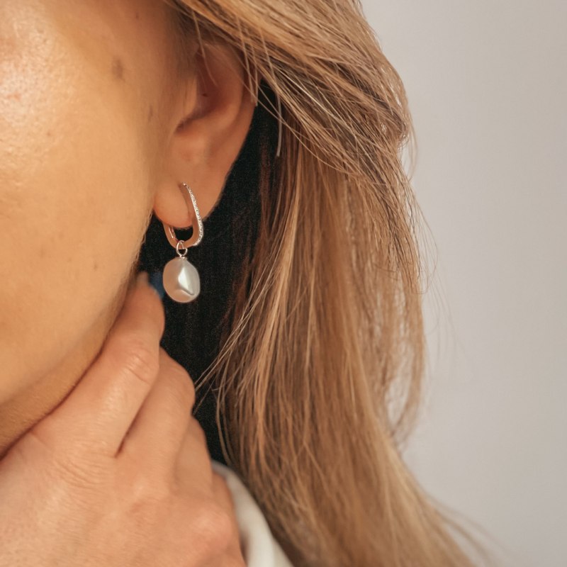 Cercei din argint Parfait - Perle Naturale | Cercei | Indira