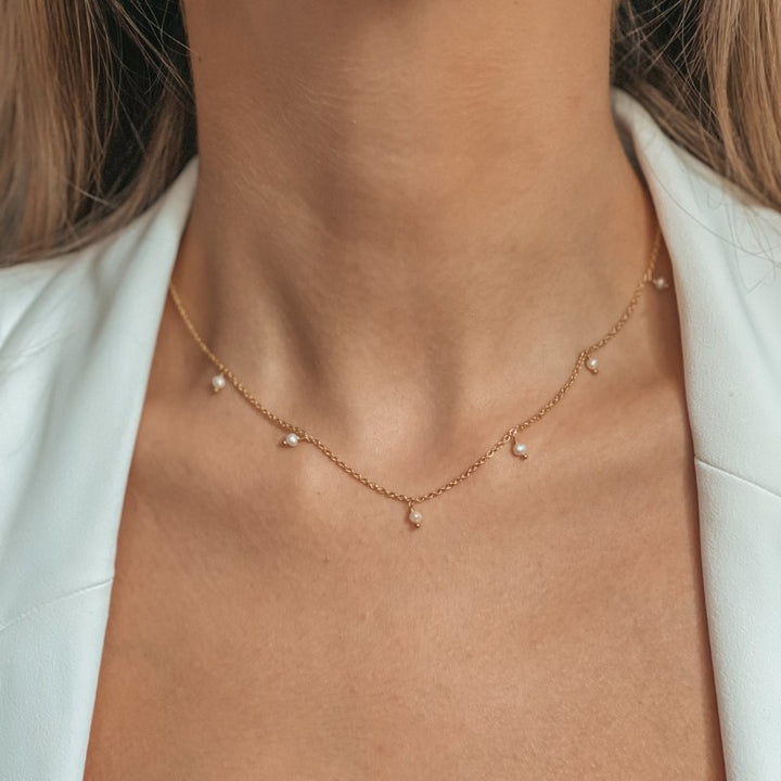 Coliere cu Perle Naturale | Coliere din aur și argint | Indira