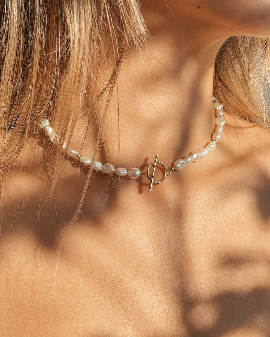 Coliere cu Perle Naturale | Coliere din aur și argint | Indira
